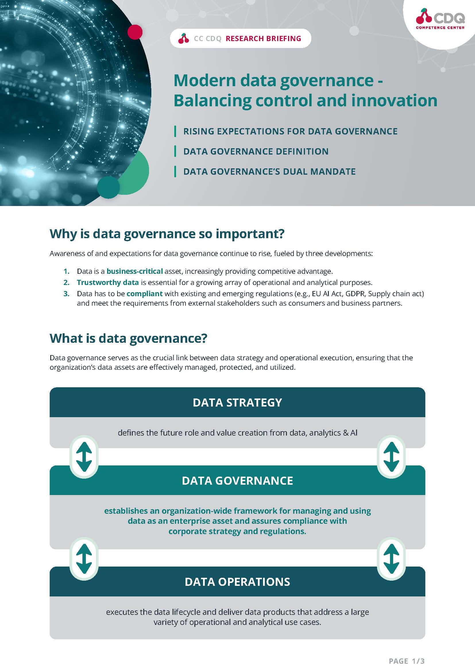 CC CDQ Research Briefing - Modern Data Governance | CDQ